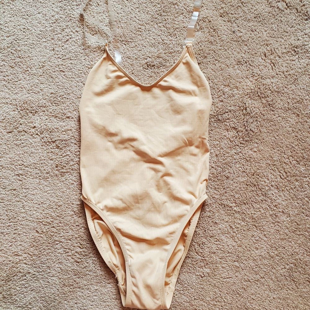 Capezio Leotard With Clear Transition Straps - Gem